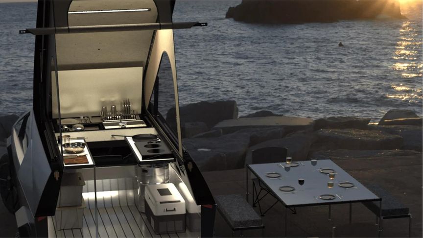 特斯拉皮卡房车套件,露营设施齐全,有增强电力系统,想去哪去哪