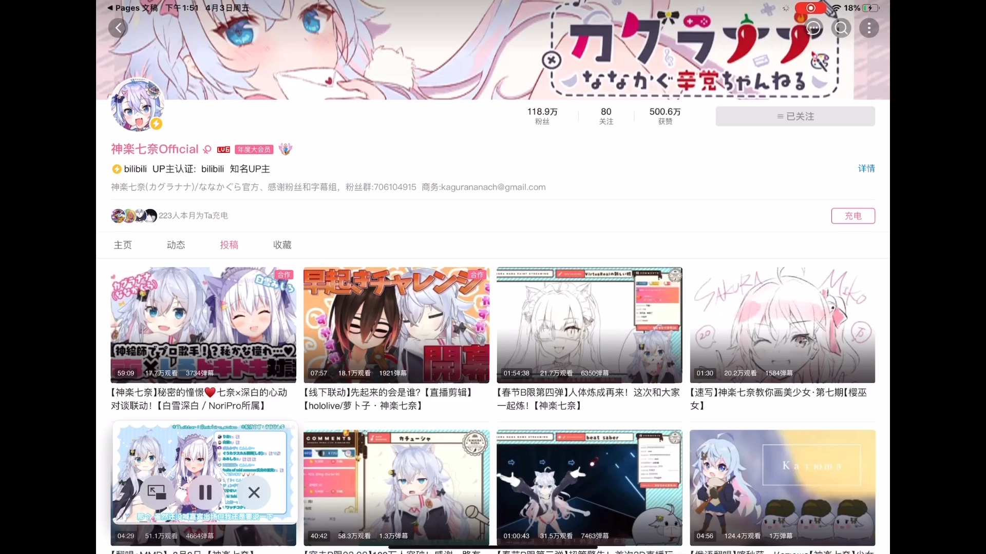 iPad 哔哩哔哩终于支持画中画模式啦