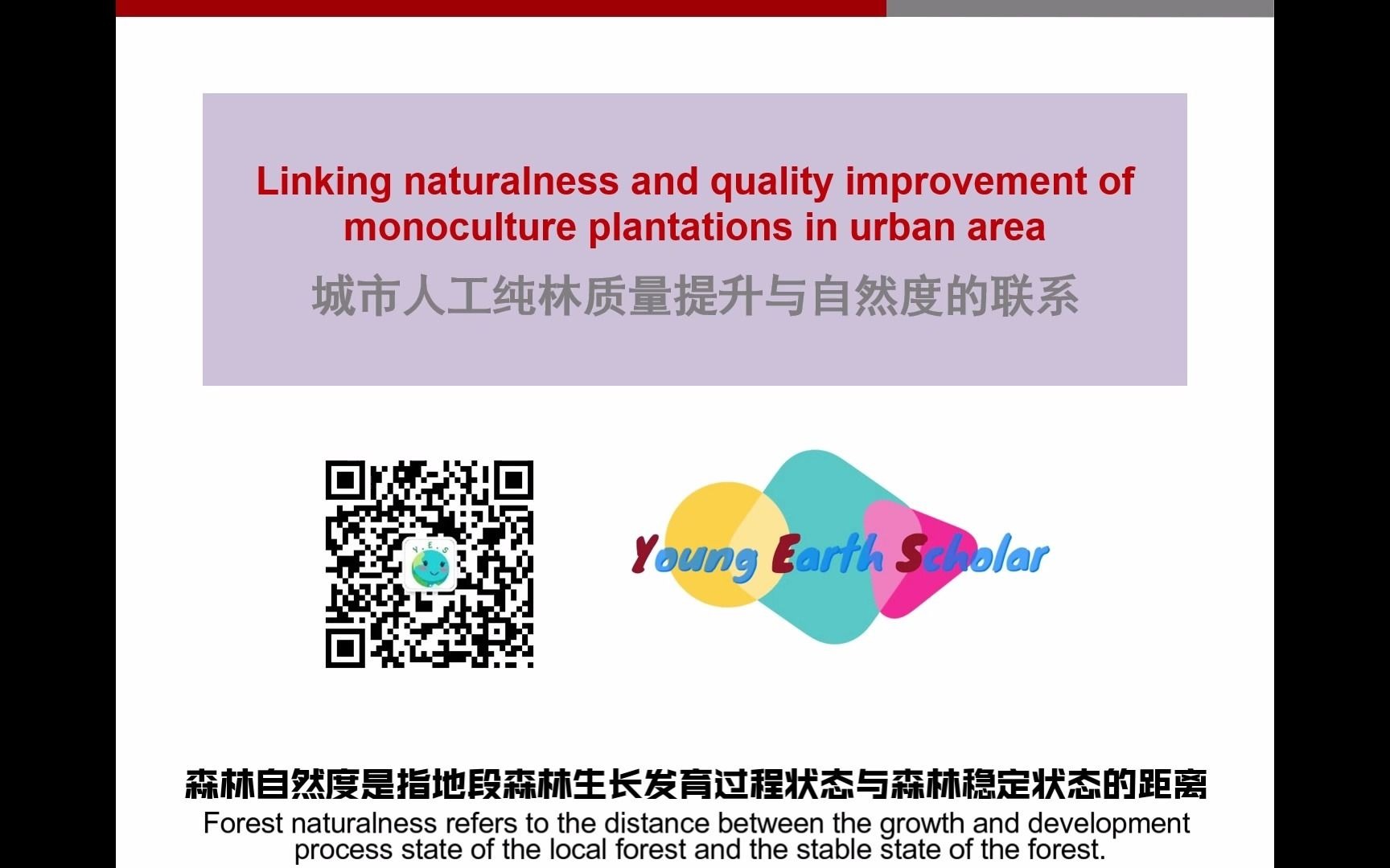 城市人工纯林质量提升与自然度的联系
