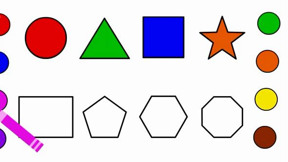 益智动画英语早教,学习正方形矩形形状