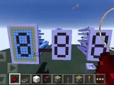 【手机版红石】我的世界数字显示器p3