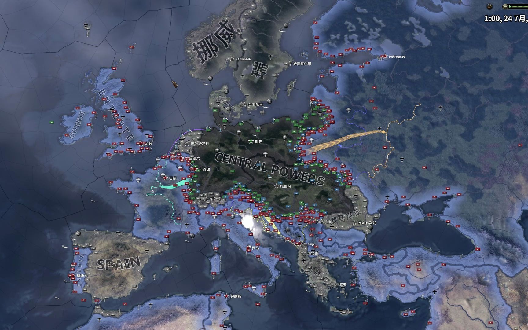 【钢铁雄心4】一战mod非历史国策看海_单机游戏热门视频