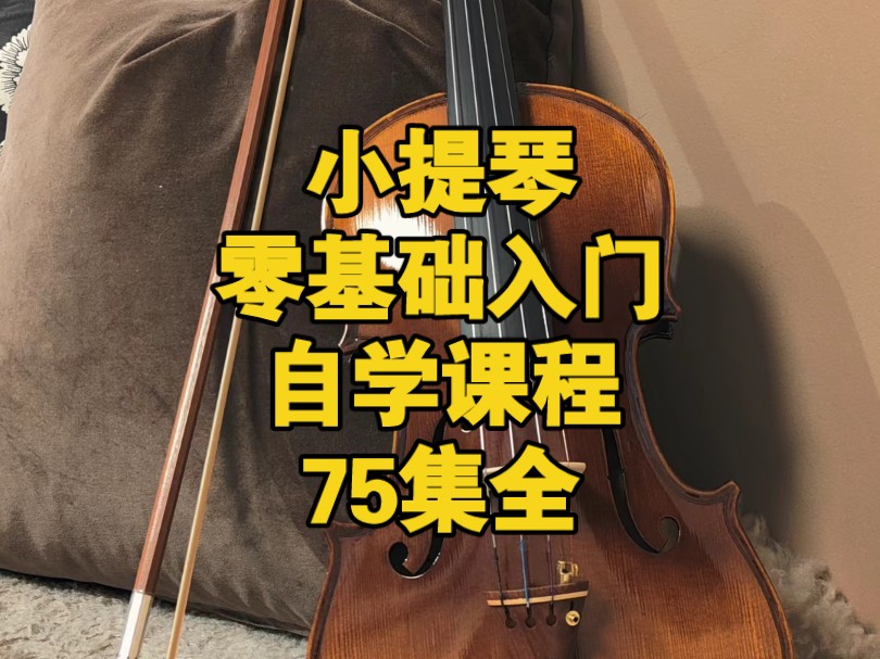 小提琴零基础入门自学教学75集(完整私)