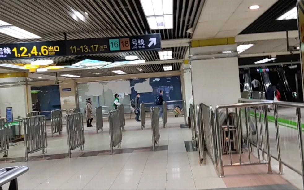 重制-轨道交通龙阳路站18-16-2-7无障碍电梯换乘(双向模拟)