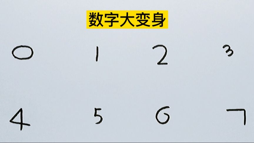 简笔画教程:教宝宝用数字0到7画好吃的,你学会了吗?