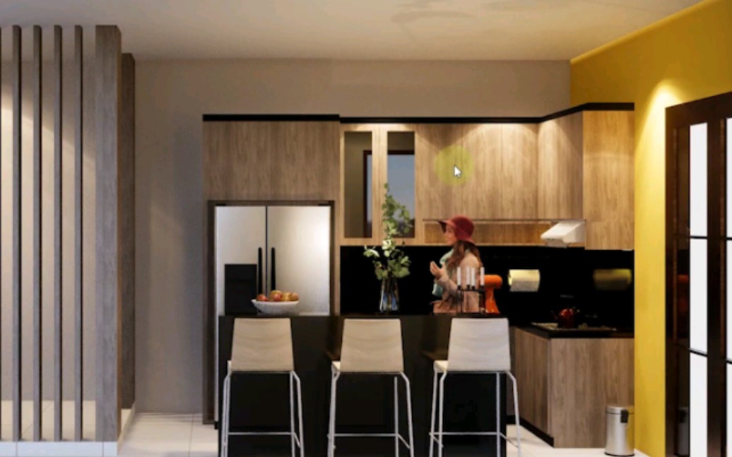 【enscape渲染器】enscape现代室内餐厅场景渲染教程,su草图大师...