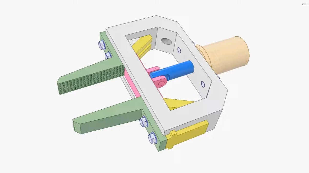 第817期 机械原理基础-楔形机构机器人夹爪