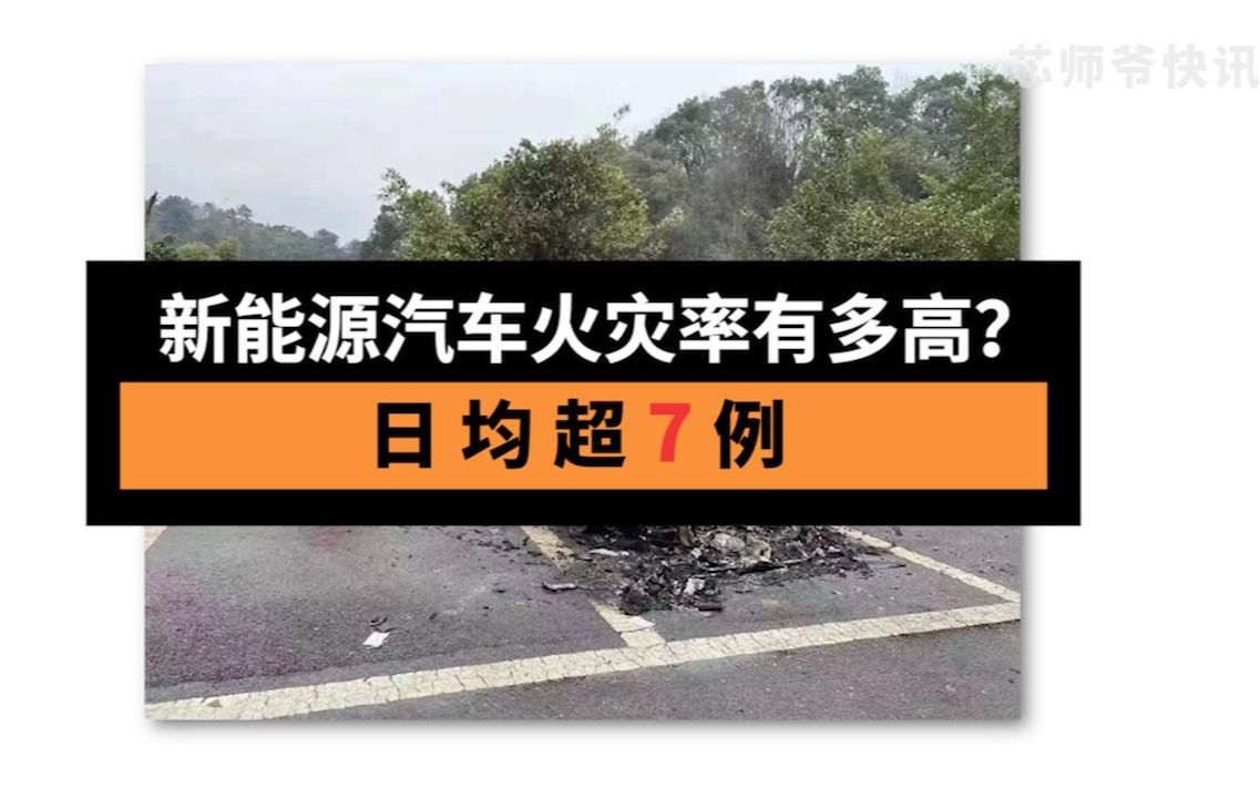 新能源汽车火灾率有多高?平均每日超7例!