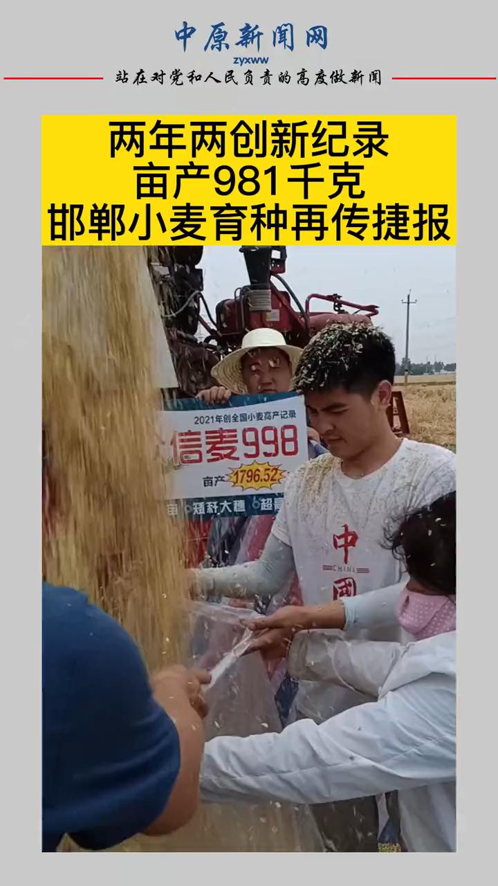 ...产量结果为:905.68千克/亩。 “这是众信麦998大田生产条件下创出的...