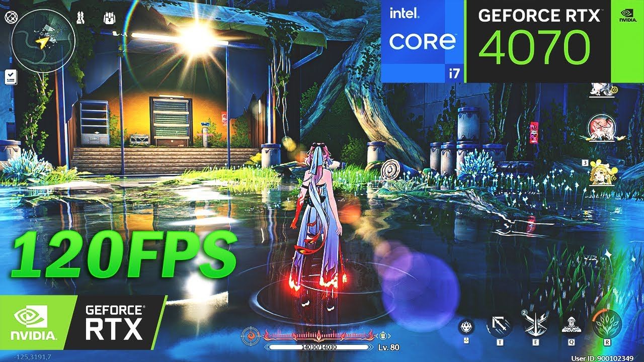 鸣潮-游戏测试:华硕游戏本 RTX 4070 + 4K120 FPS + DLSS ON 特效...