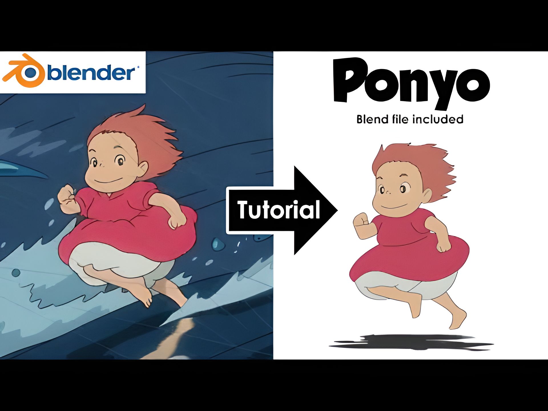 【中字】Blender 二维动画讲解:油性铅笔初学者教程波妞 - Grease Pencil
