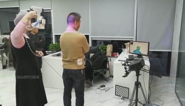 手持三维扫描仪实时同步真人人体建模 配合6090中小型四轴雕刻机...
