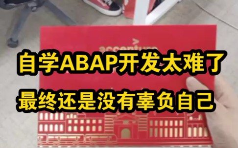 自学ABAP开发太难了,最终还是没有辜负自己,本行业的小伙伴可以...