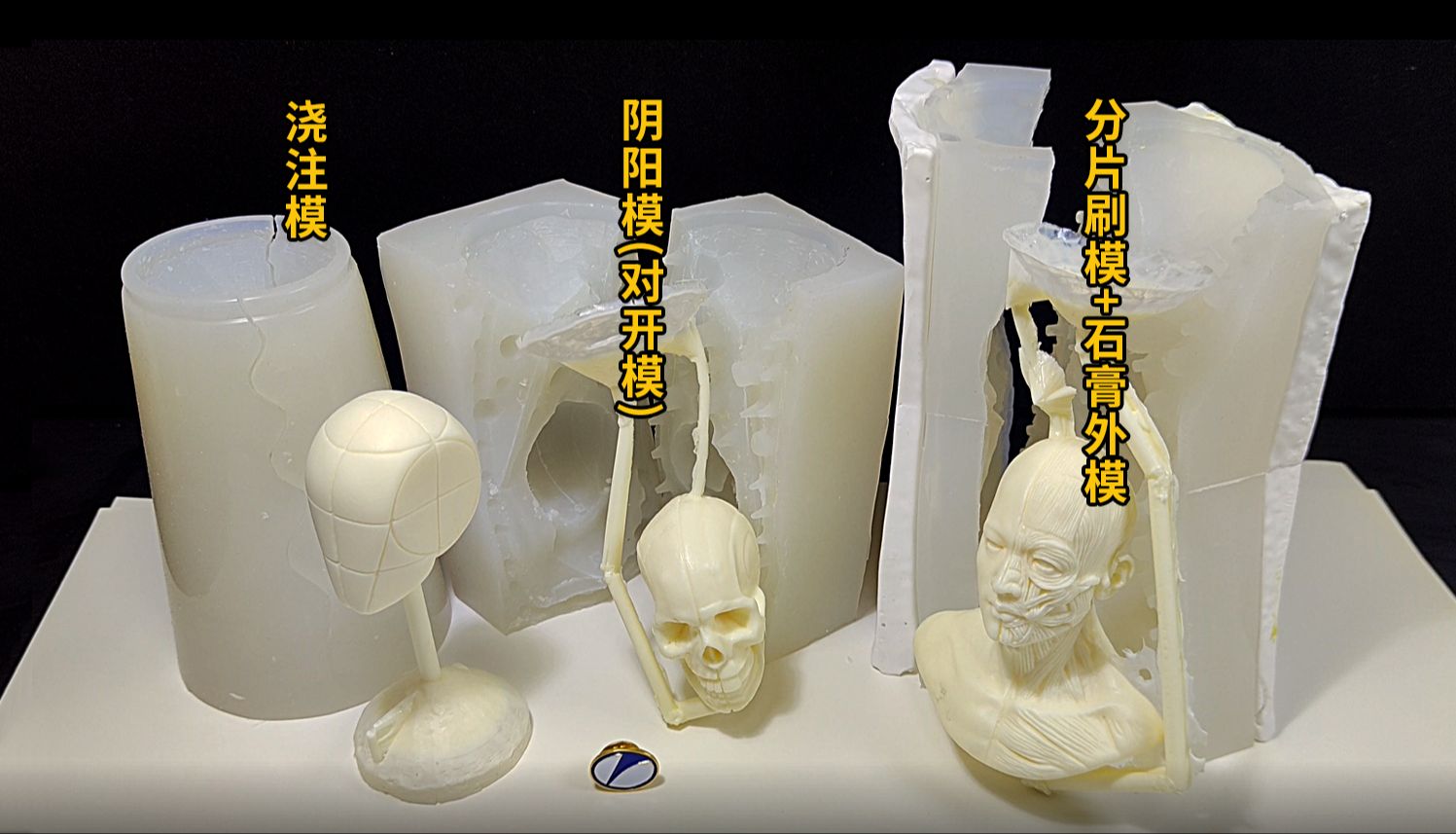 硅胶复模 树脂倒模全过程