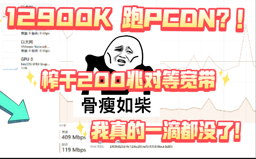 12900K跑PCDN赚钱,200兆对等宽带:我真的一滴都没了啊!