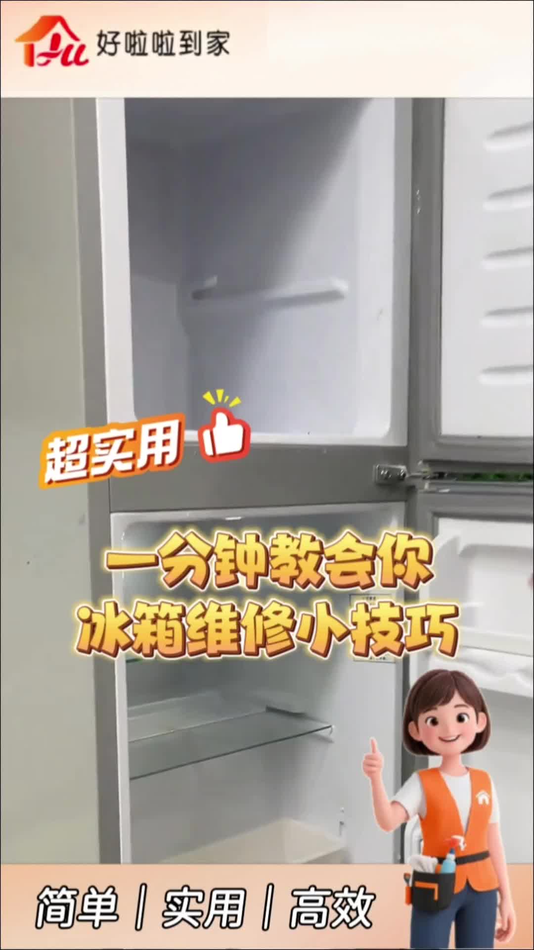 1分钟教会你超实用的冰箱维修小技巧!#冰箱维修 #维修小技巧 #生活小...
