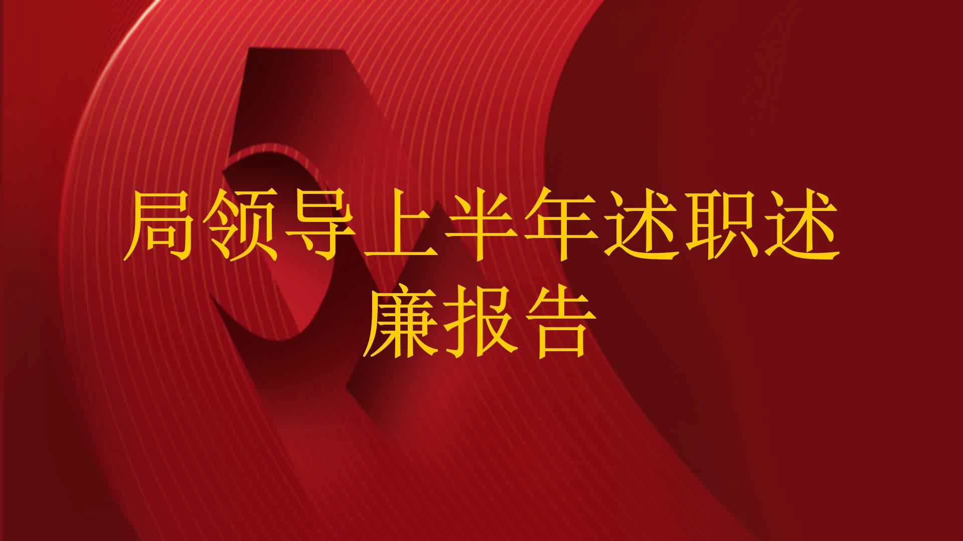 局领导上半年述职述廉报告