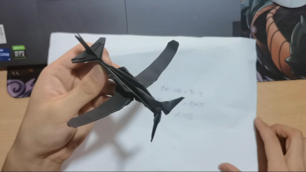 【飞机折纸】速折一个纸飞机模型