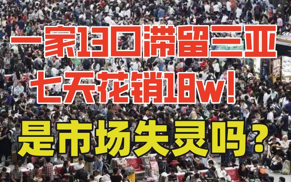 【MBA提面案例分析】一家13口滞留三亚七天花销18w!是市场失灵吗?...