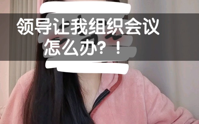 体制内小白,领导让我组织会议!怎么办?!