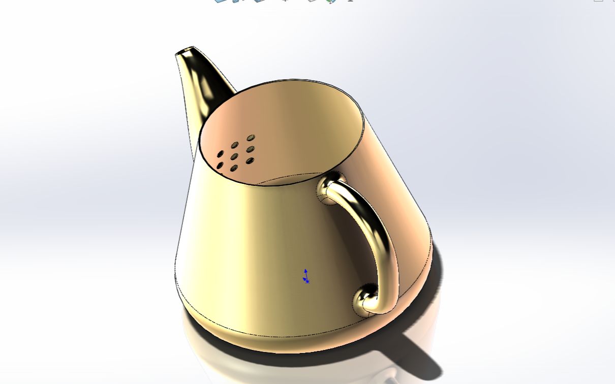 【solidworks】茶壶“过滤网”画法演示