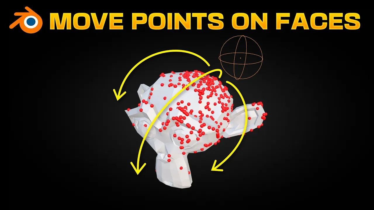 Blender模拟节点【粒子锁定在法向表面移动】