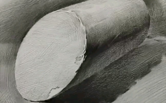 【素描】圆柱几何体画法