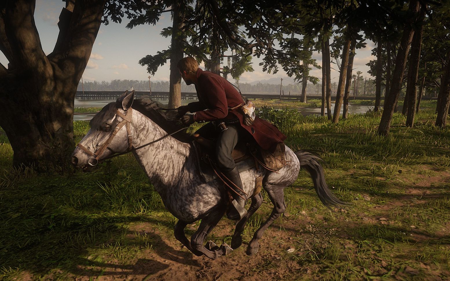 【荒野大镖客2】千万别错过赛马npc的这匹灰色斑纹纯血马!