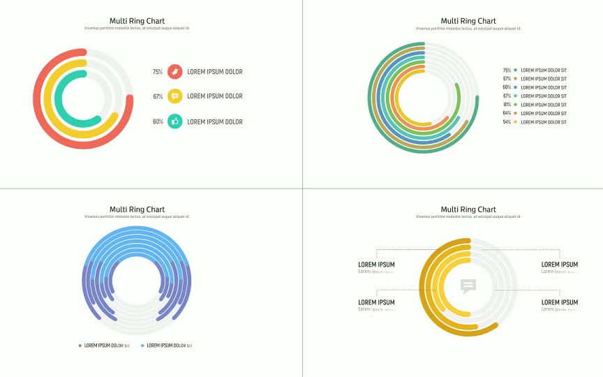 AE模板-各种饼图立体图动态仪表板信息图表信息统计可视化数据模板...