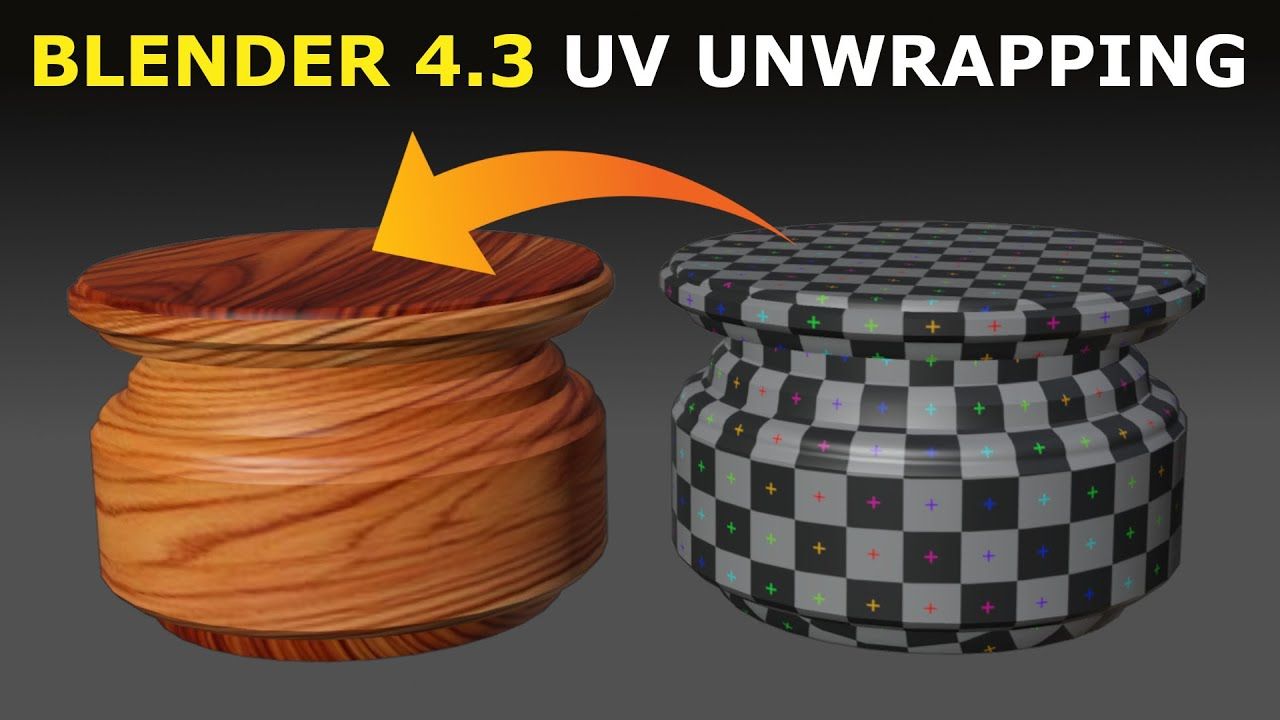 Blender 4.3 UV 展开技巧(中英文字幕)