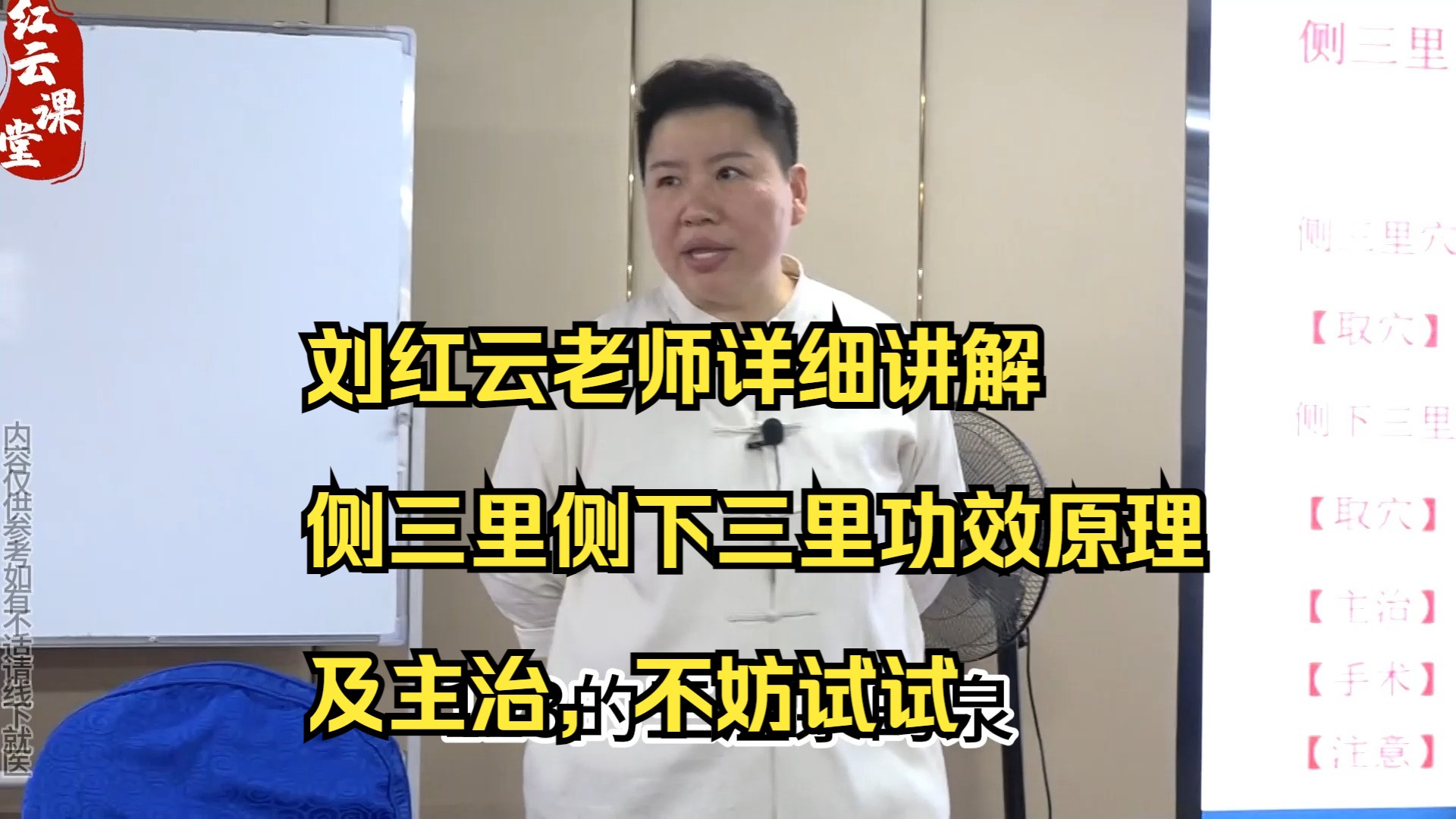 刘红云老师详细讲解侧三里侧下三里功效原理及主治,不妨试试