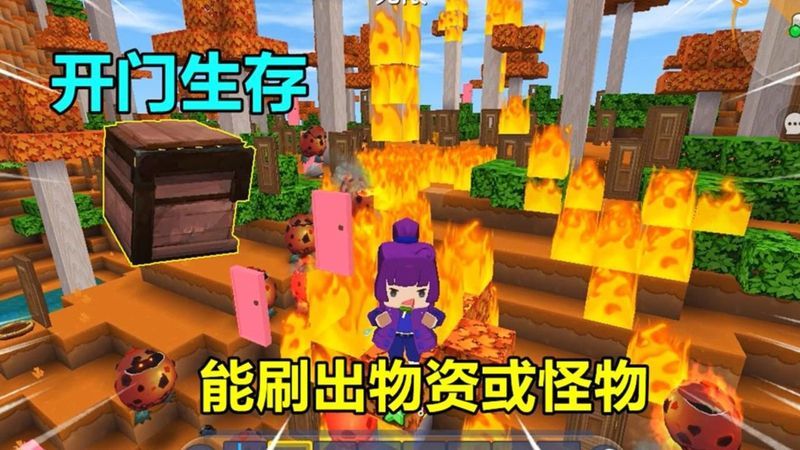 迷你世界:开门生存!随机门能刷物资或怪物,任意门能随机传送