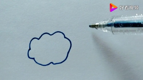 亲子简笔画教学,画出可爱小云朵