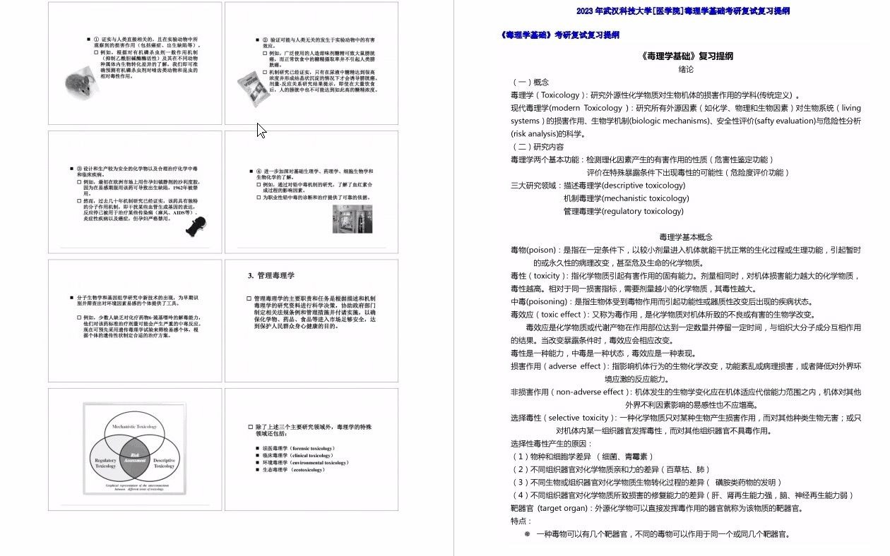【电子书】2023年武汉科技大学[医学院]毒理学基础考研复试精品资料