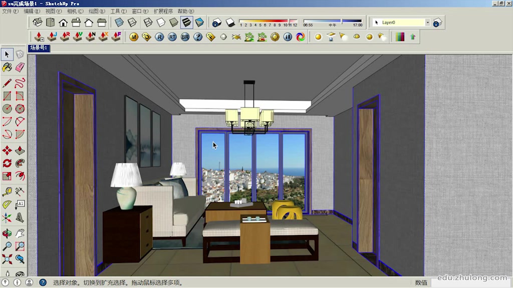 su欧式主卧模型创建到渲染的制作流程