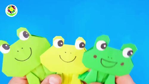 别总让孩子玩手机看电视来学习简单折可爱又好玩的折纸站立青蛙