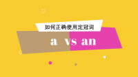 不知道a/an 怎么分?故事讲解给你支招,还有口诀呢!