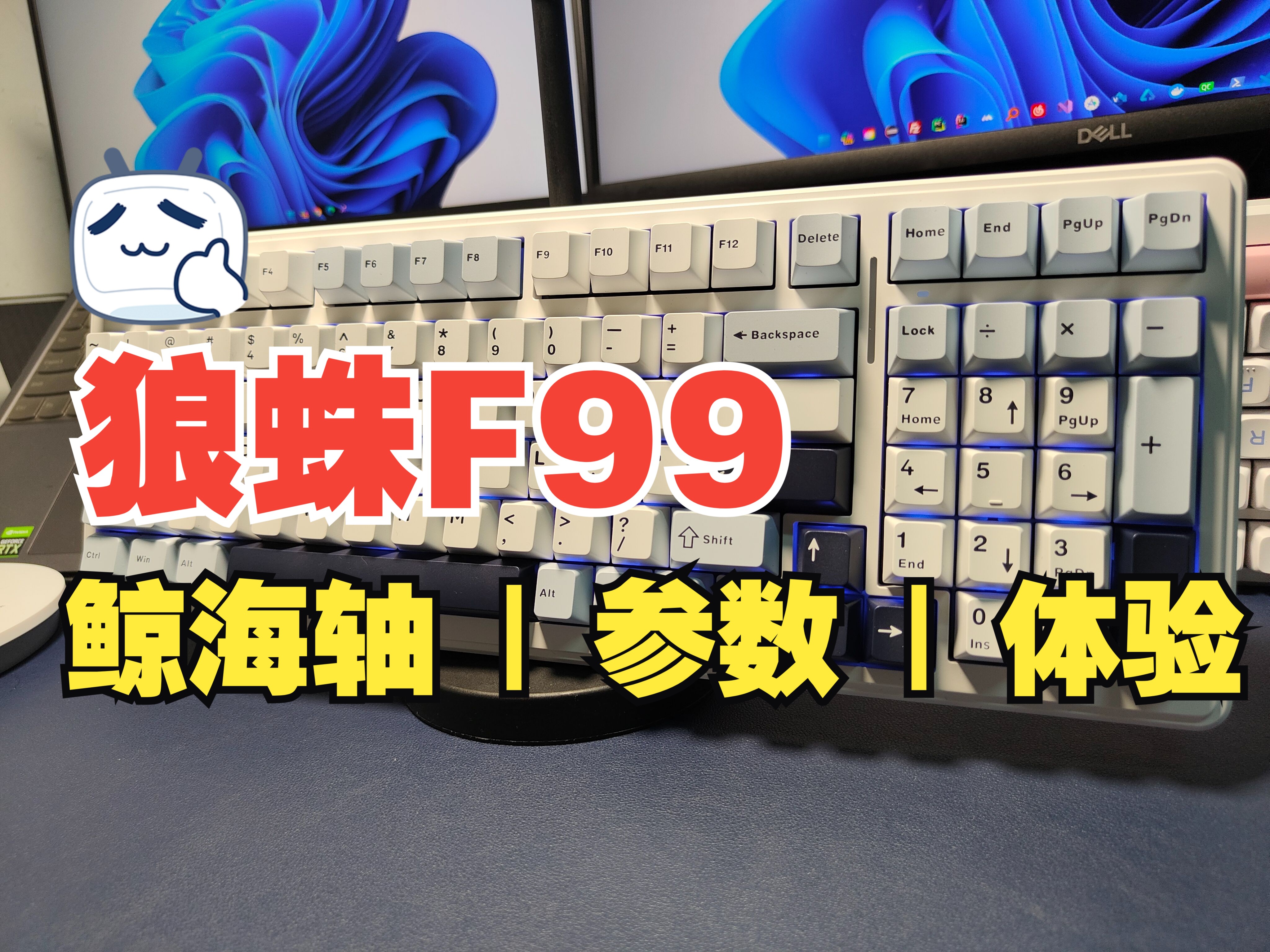 【深评】狼蛛F99鲸海轴深评 打字音 | 游戏 | 个人使用感受 | 参数