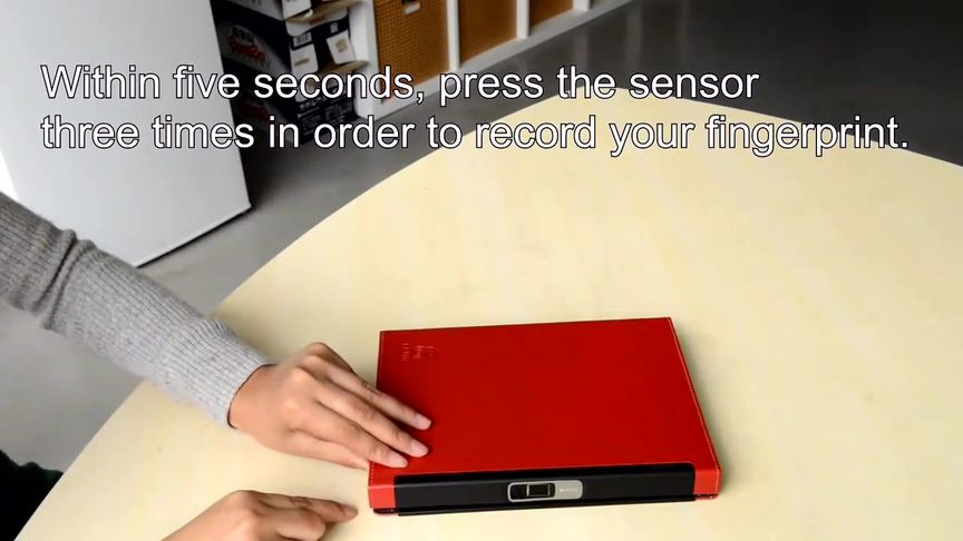 一个指纹识别保护隐私的笔记本,是真的笔记本哦