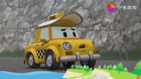 变形警车珀利救援队营救胡伯儿童动画片