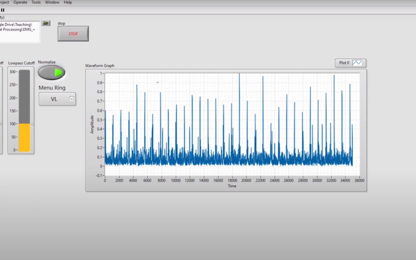 LabVIEW中的肌电信号处理