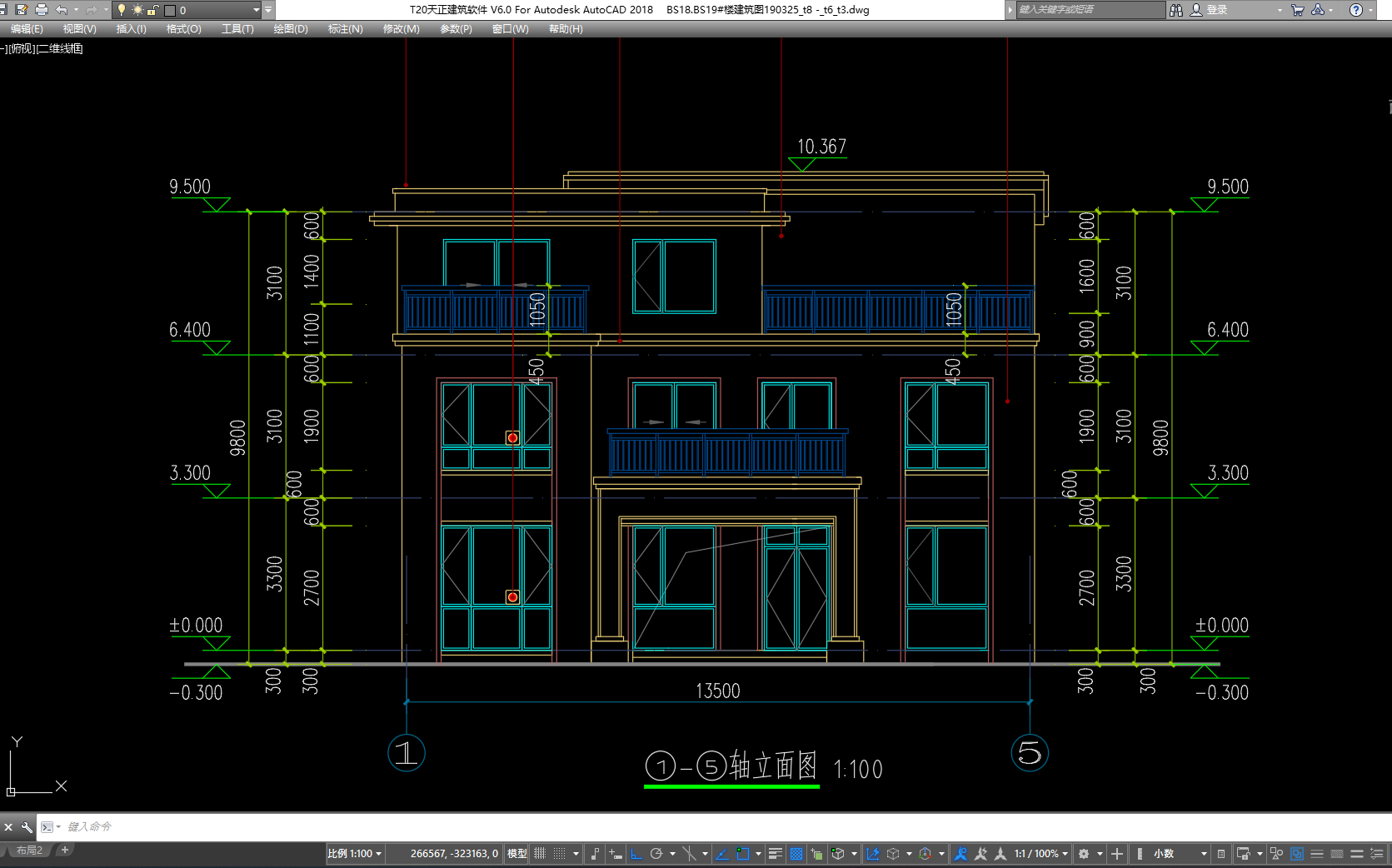 文旅小镇图纸讲解结合autocad2018与天正建筑从平面立面部面节点...