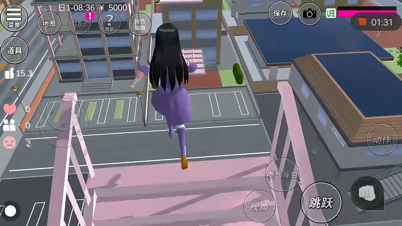 【樱花校园模拟器】逃离黑帮跑酷