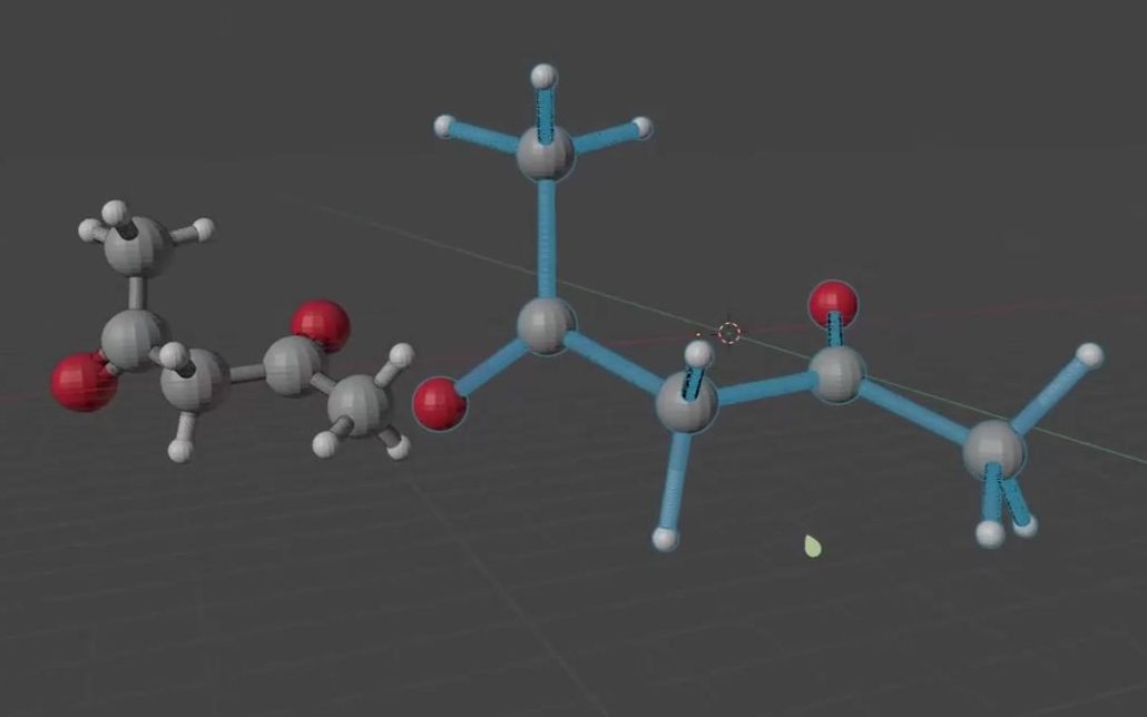 Blender科研绘图—openbabel绘制分子3d模型