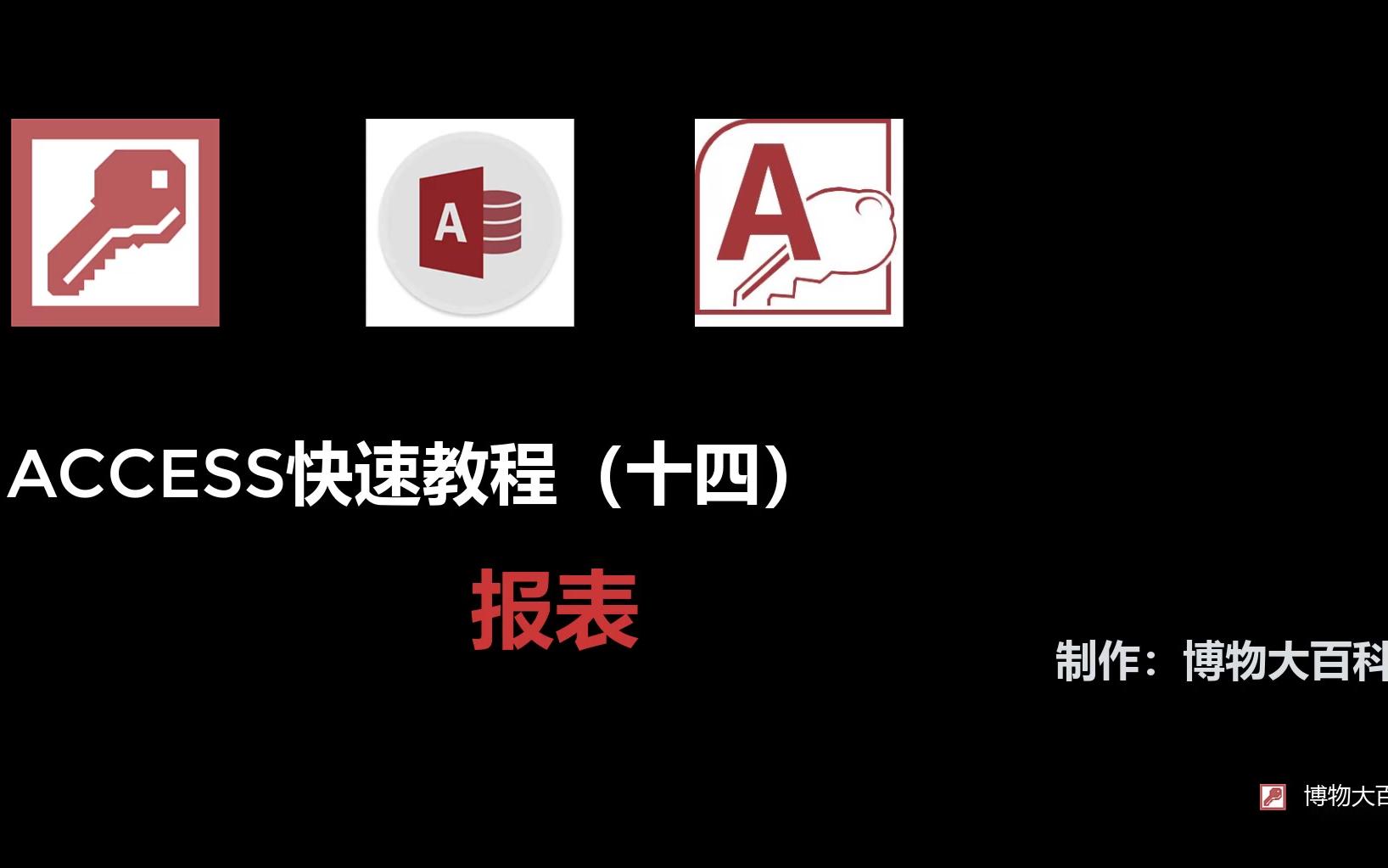 access快速学习教程(十四)-报表