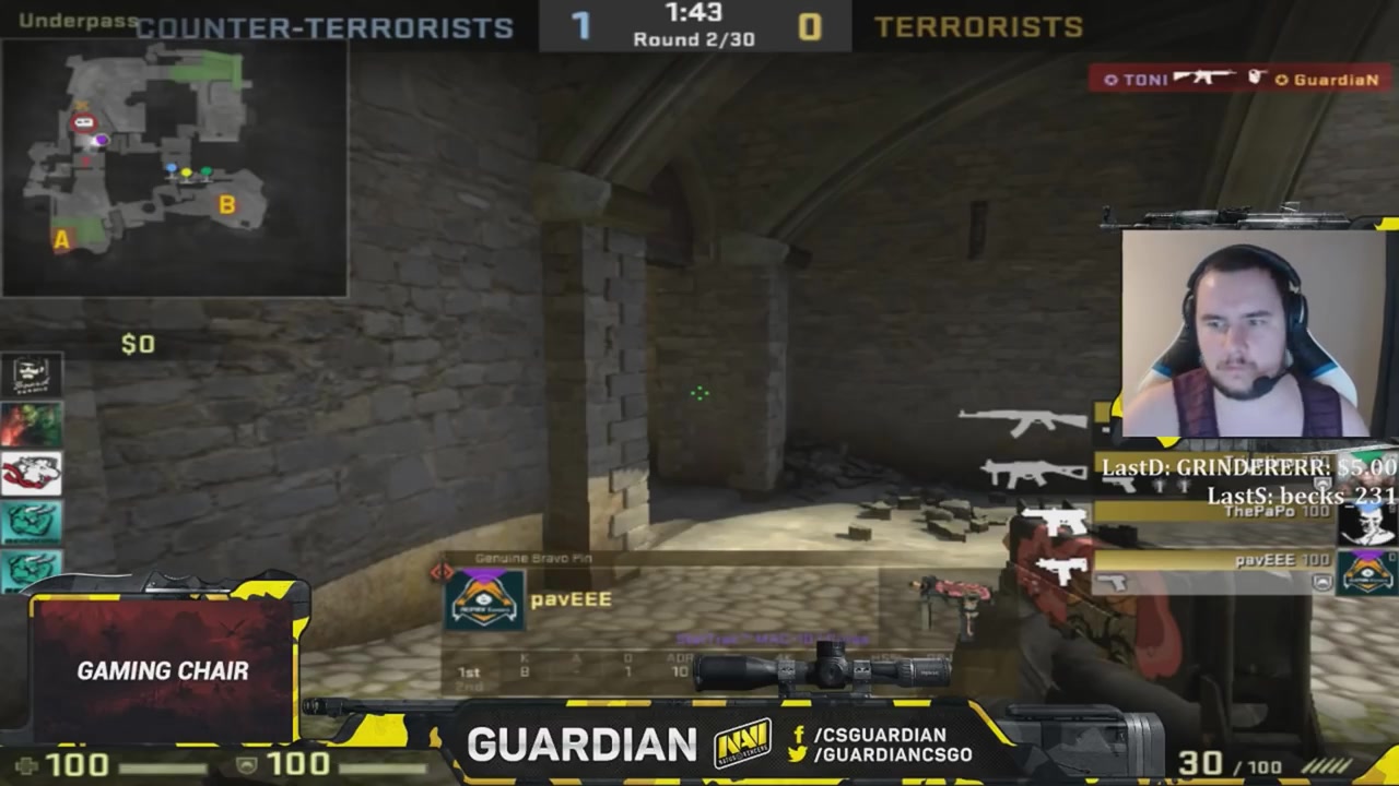 【CSGO】GUARDIAN 在twitch上直播 ESEA