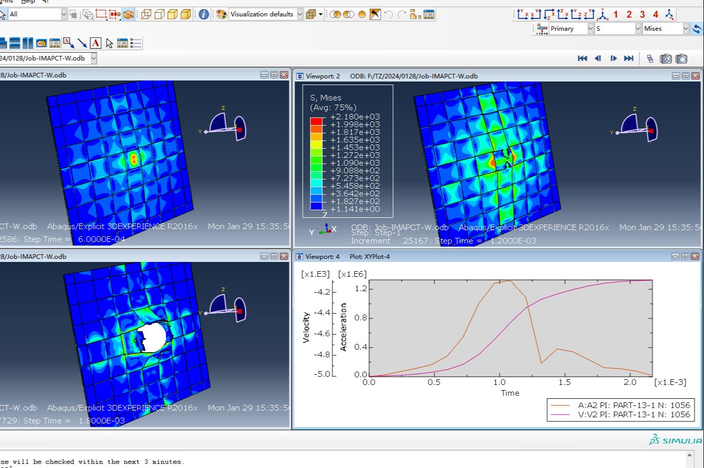 ABAQUS复合材料机织平纹布低速冲击有限元分析-VUMAT子程序