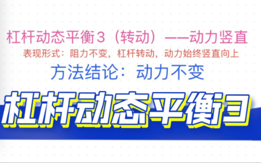 杠杆动态平衡3(转动)——动力竖直