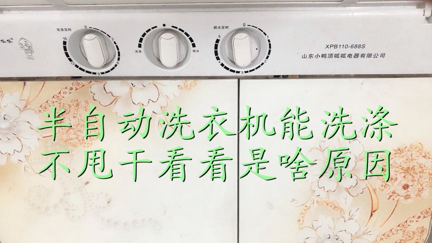 半自动洗衣机洗涤正常甩干不转看看是啥原因呢