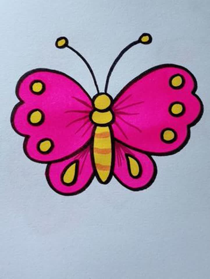 简笔画蝴蝶#儿童简笔画教程 #一起学画画 #一学就会系列